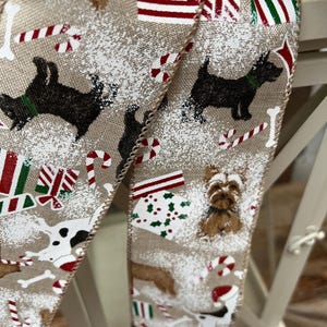 Christmas Dogs Bow, Dogs Bow, Christmas Wreath Bow, Christmas Tree Bow ...