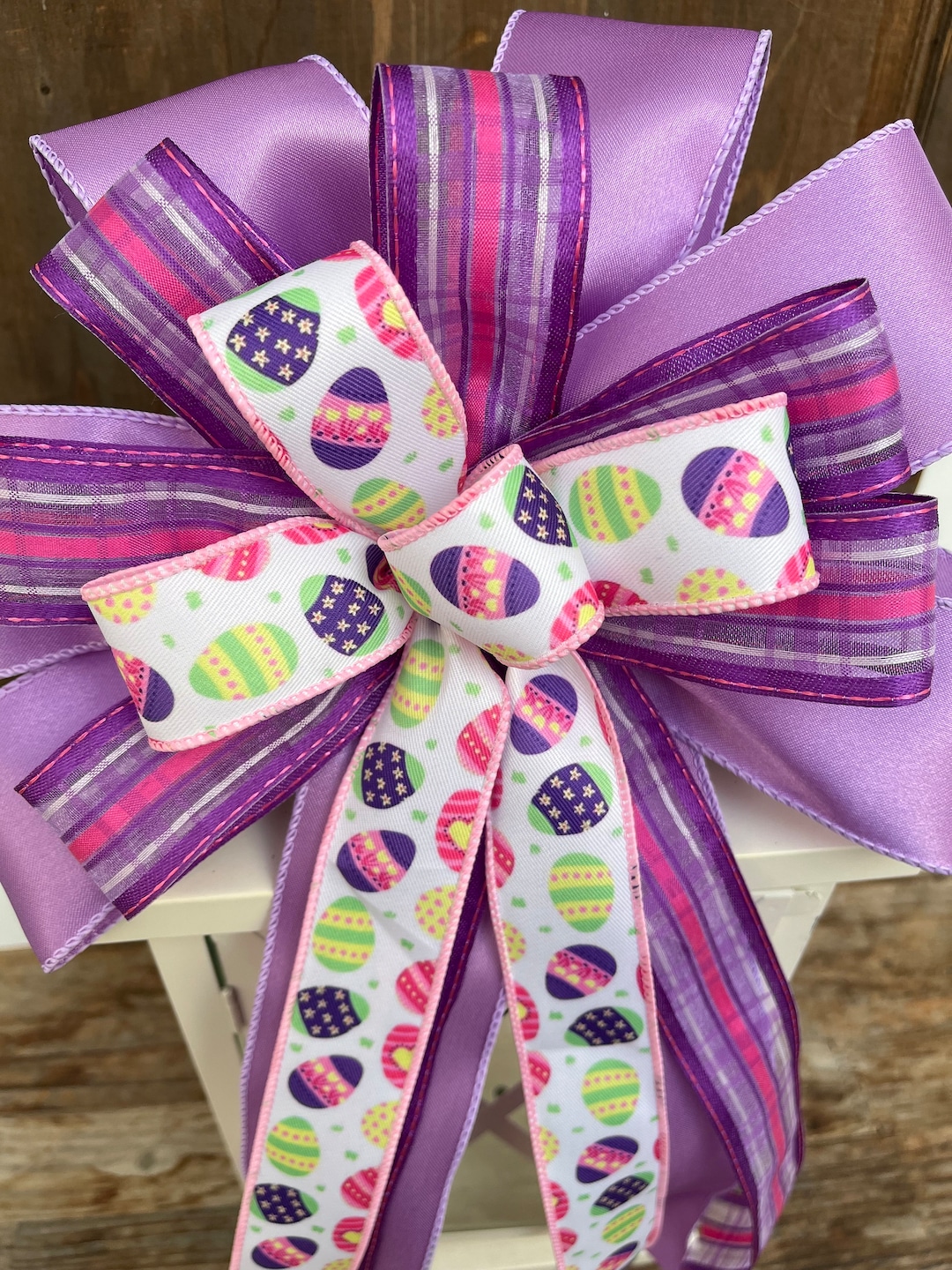 Easter Bow, Easter Wreath Bow, Easter Eggs Bow, Easter Lantern Bow ...