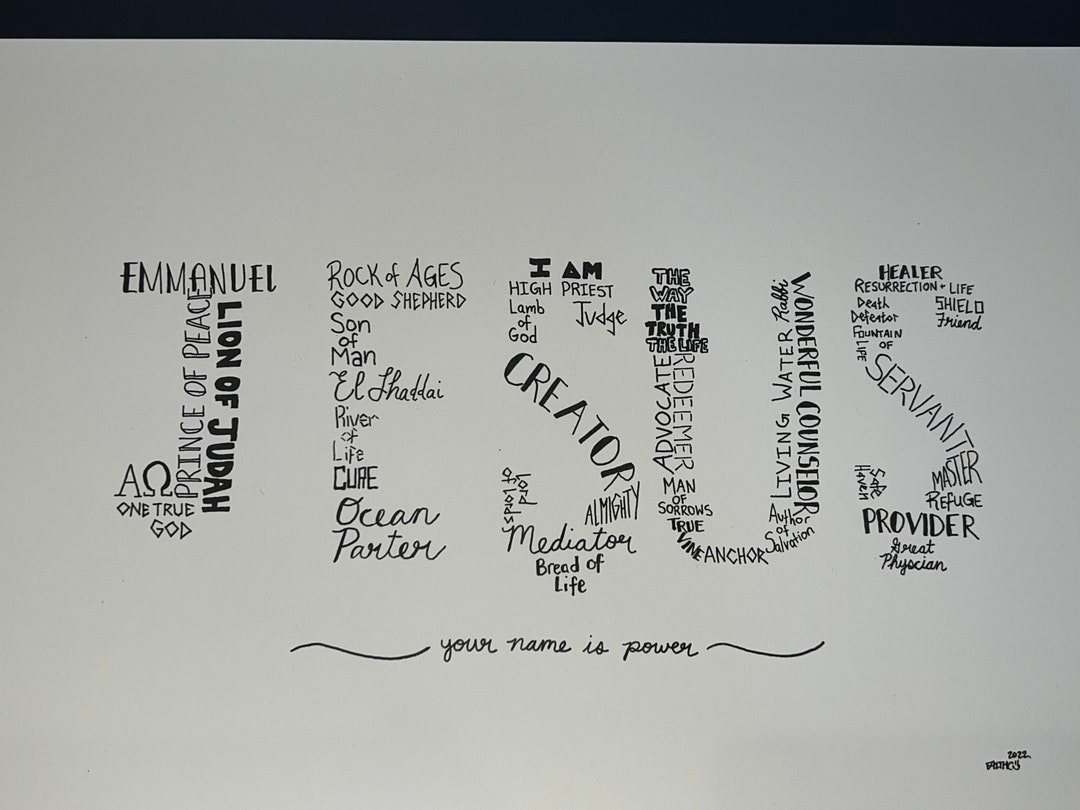 Names of Jesus Printable Wall Art, Names of Jesus Print, Jesus, God ...