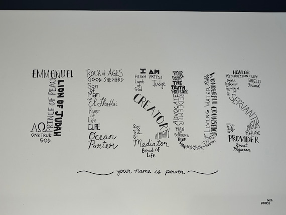 Names of Jesus Printable Wall Art Names of Jesus Print | Etsy