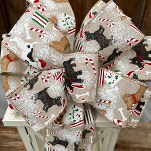 Christmas Dogs Bow, Dogs Bow, Christmas Wreath Bow, Christmas Tree Bow ...