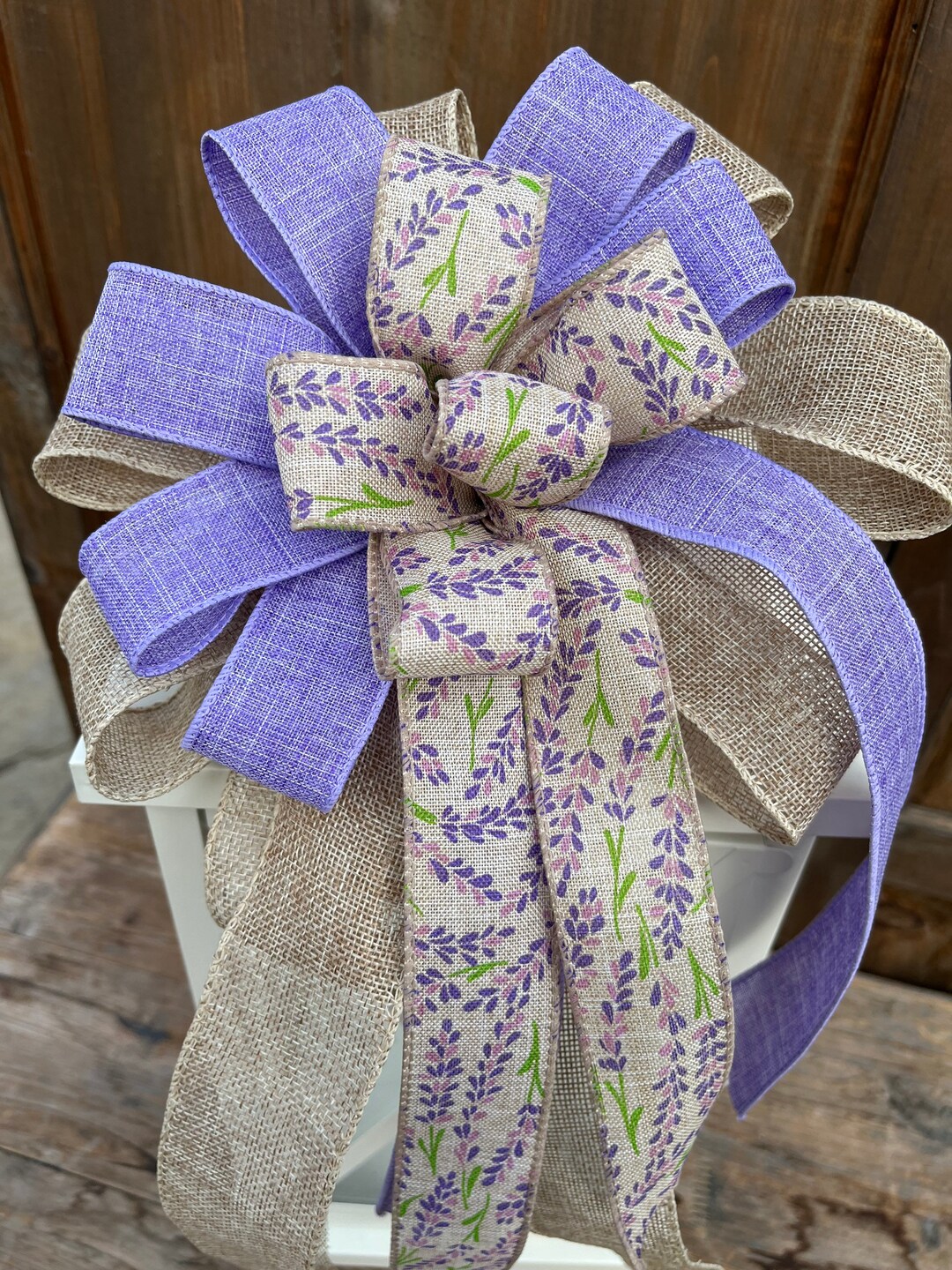 Lavender Bow, Lavender Flowers Bow, Lavender Flowers Lantern Bow ...