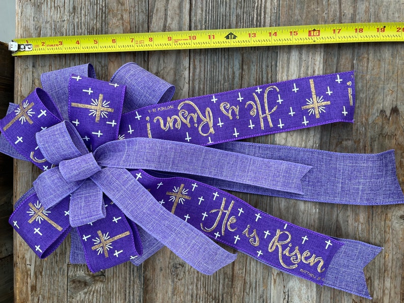 He is Risen Bow, Easter Bow, Jesus Bow, Religious Bow, Jesus is Risen ...