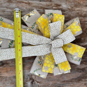 Bee Bow, Summer Bee Bow, Bees and Honey Bow, Bee Ribbon, Black and ...