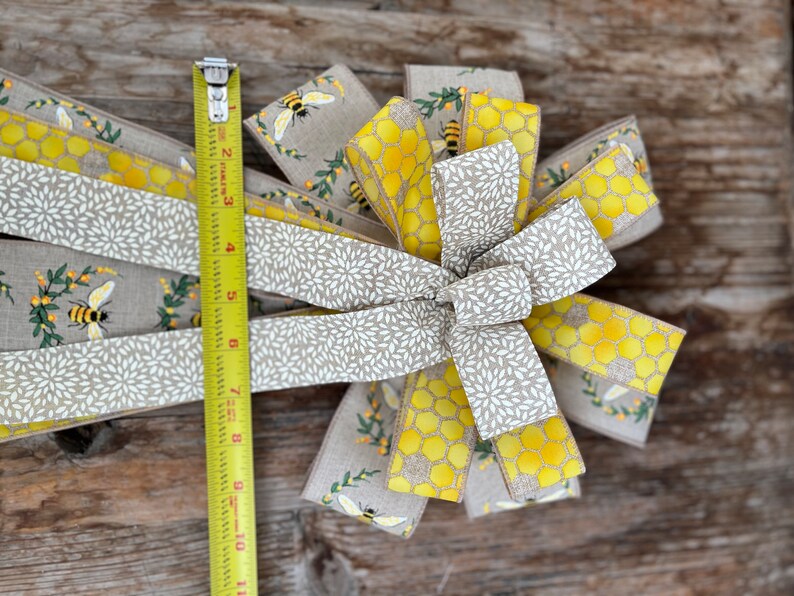 Bee Bow, Summer Bee Bow, Bees and Honey Bow, Bee Ribbon, Black and ...