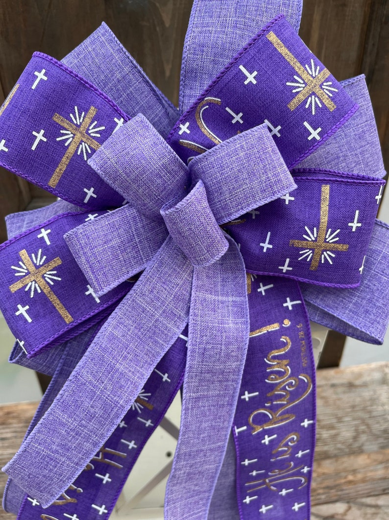 He is Risen Bow, Easter Bow, Jesus Bow, Religious Bow, Jesus is Risen ...