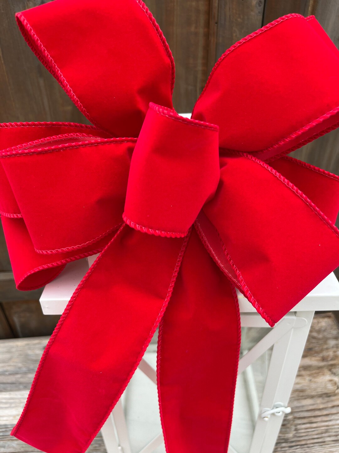 Red Velvet Bow Christmas Bow Red Bow Red Velvet Wreath Bow