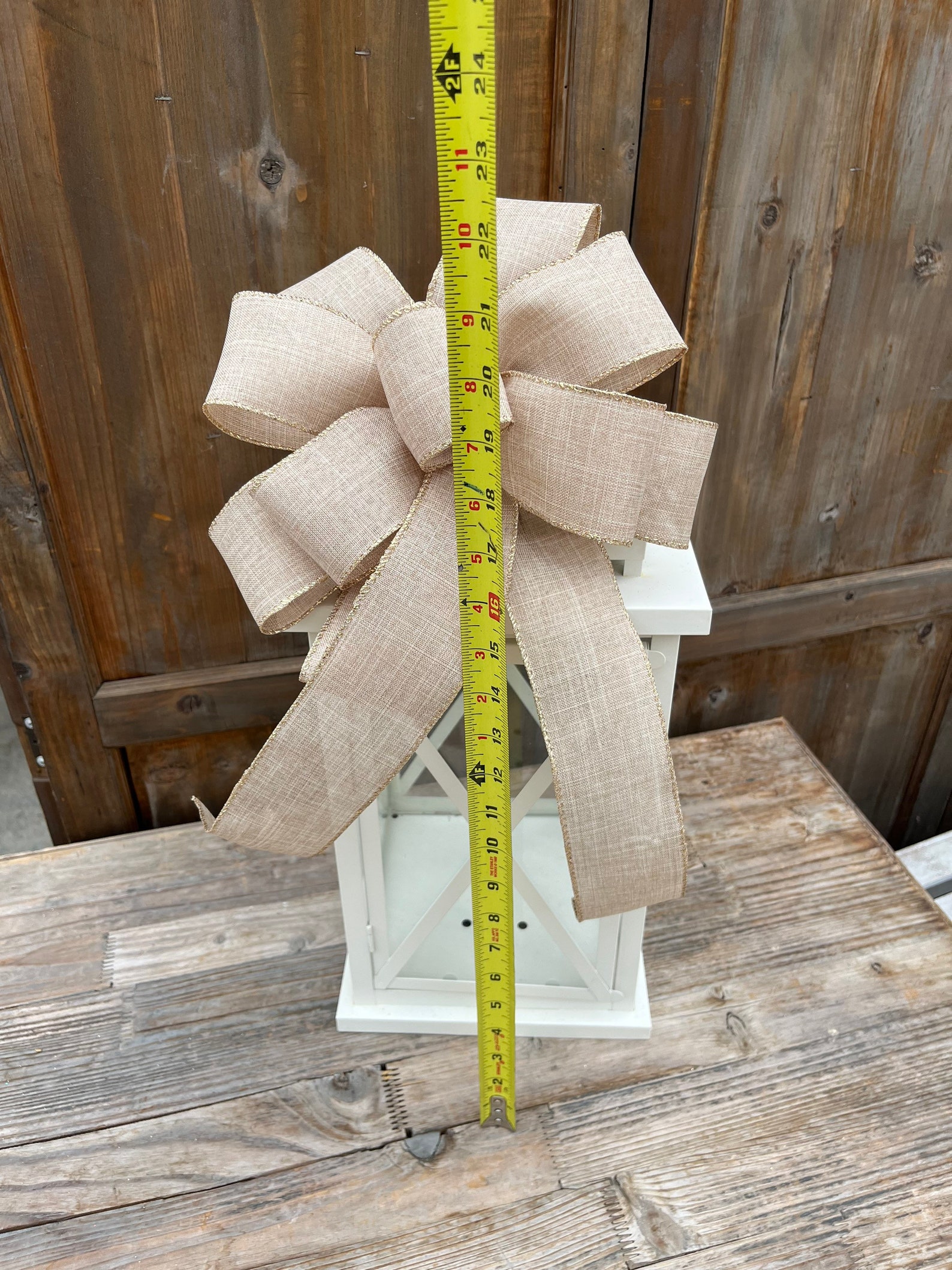 Linen Bow Natural Bow Natural Christmas Bow Wreath Bow - Etsy