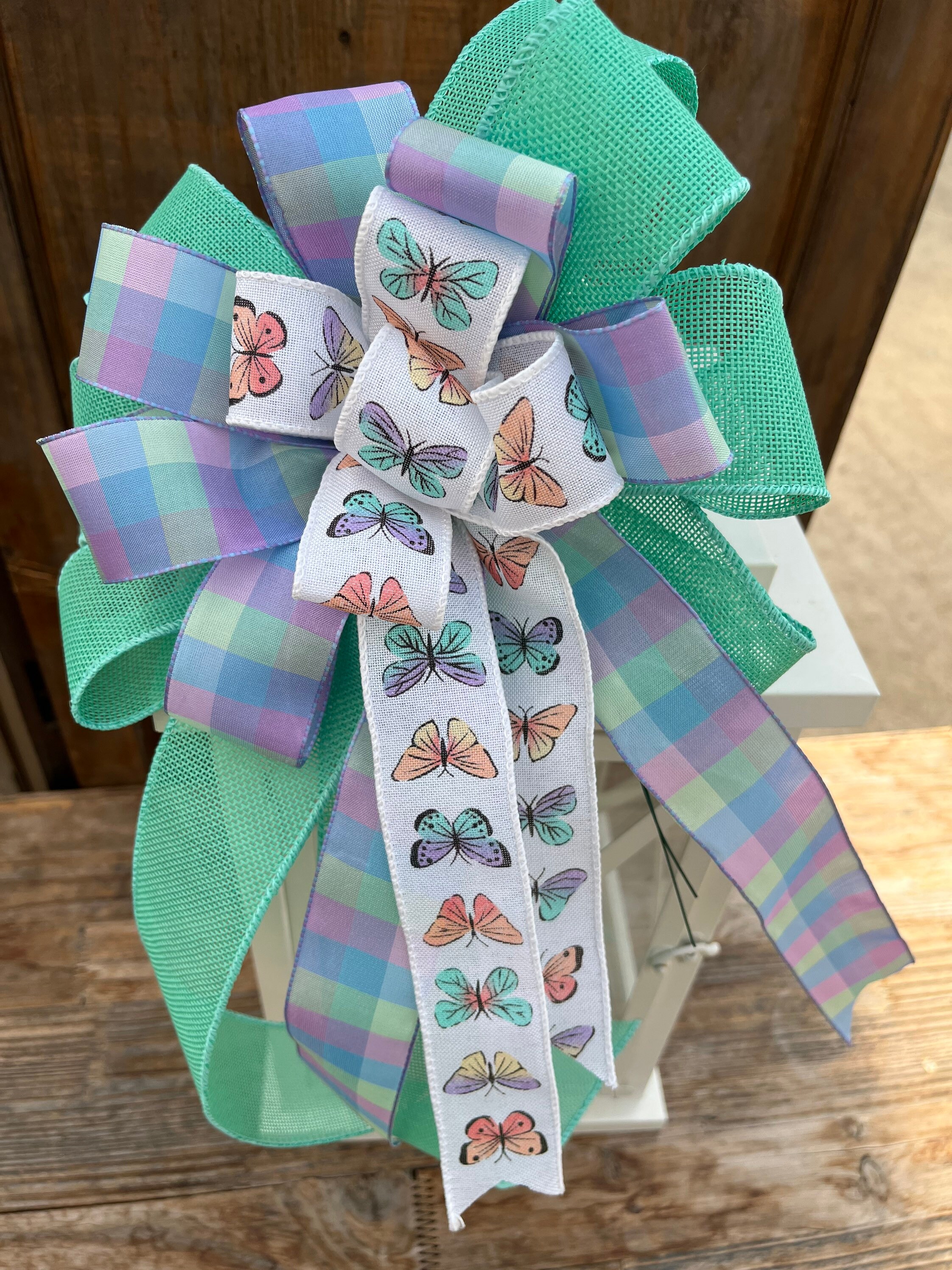 Butterfly Bow Butterfly Wreath Bow Spring Butterfly Lantern - Etsy