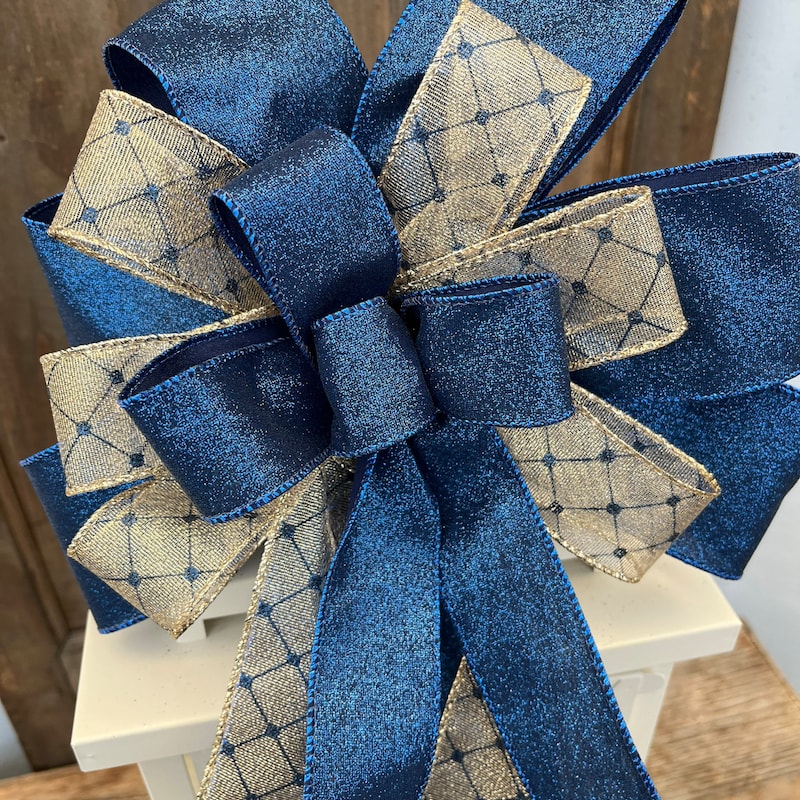 Large Outdoor Blue Bows - Etsy