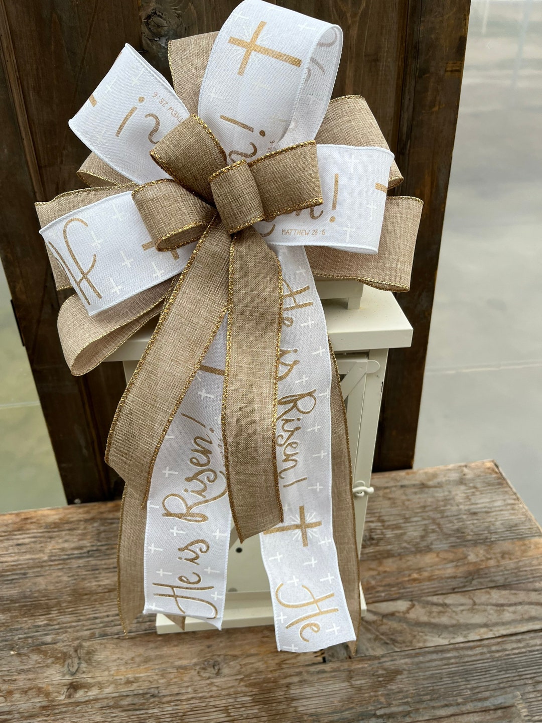 He is Risen Bow, Easter Bow, Jesus is Risen Bow, Religious Bow, Easter ...