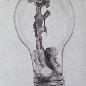 Military Art, Battle Cross, Fallen Soldier, Memorial Day, Marine Art ...