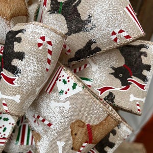 Christmas Dogs Bow, Dogs Bow, Christmas Wreath Bow, Christmas Tree Bow ...