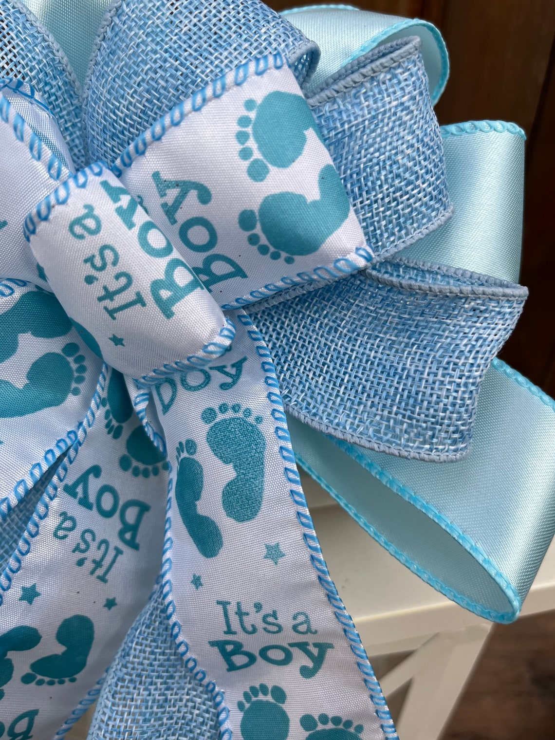 Baby Boy Bow Its a Boy Bow Baby Shower Bow Baby Bow Shower | Etsy