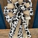 Cow Bow, Black and White Cow Bow, Cow Spots Bow, Black and White Bow ...