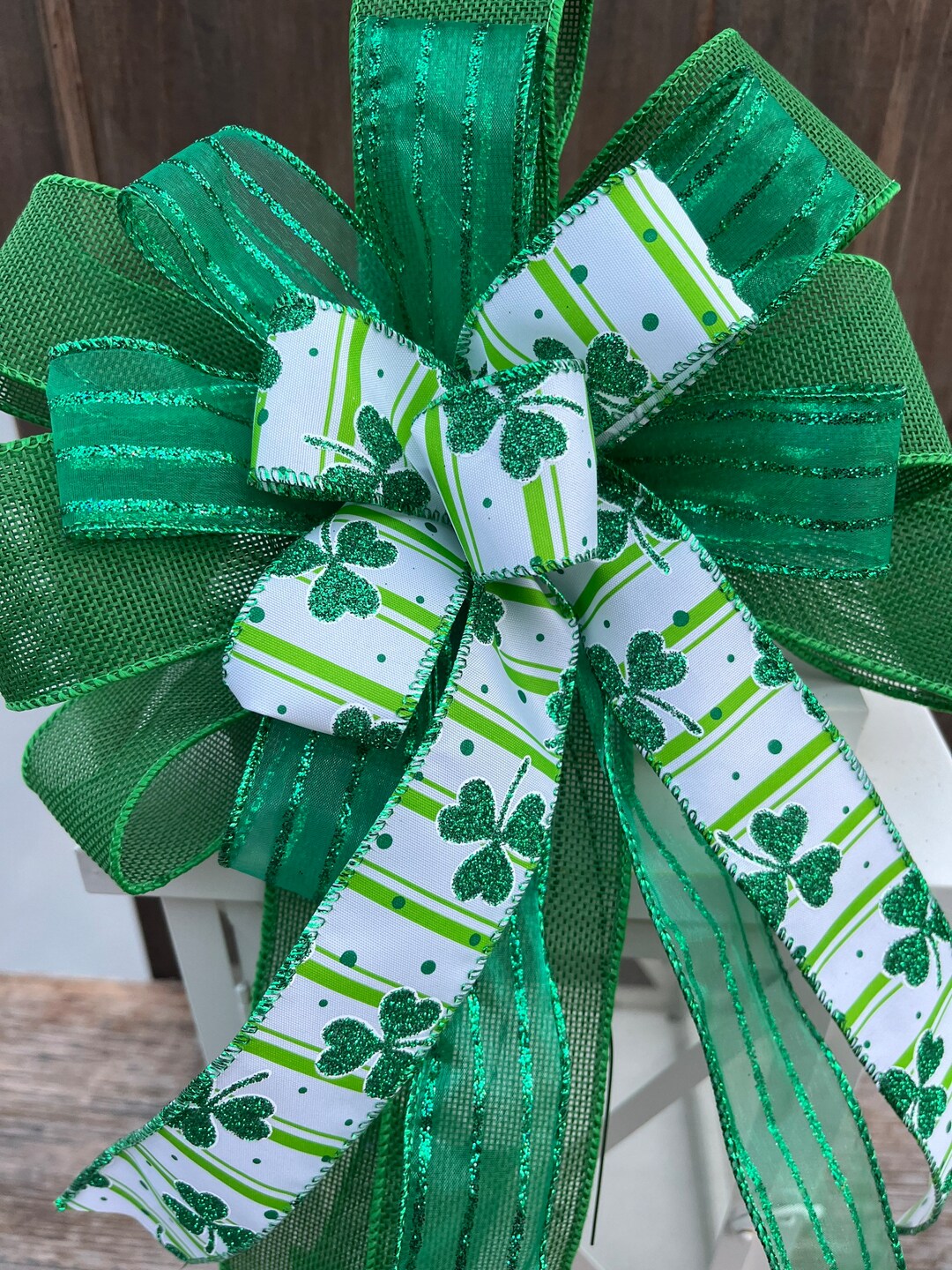 St. Patrick’s Day Bow, St. Patrick’s Day Wreath Bow, St. Patrick’s Day ...