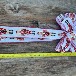 Nutcracker Bow, Wooden Soldier Bow, Red and Gold Nutcracker Ribbon ...