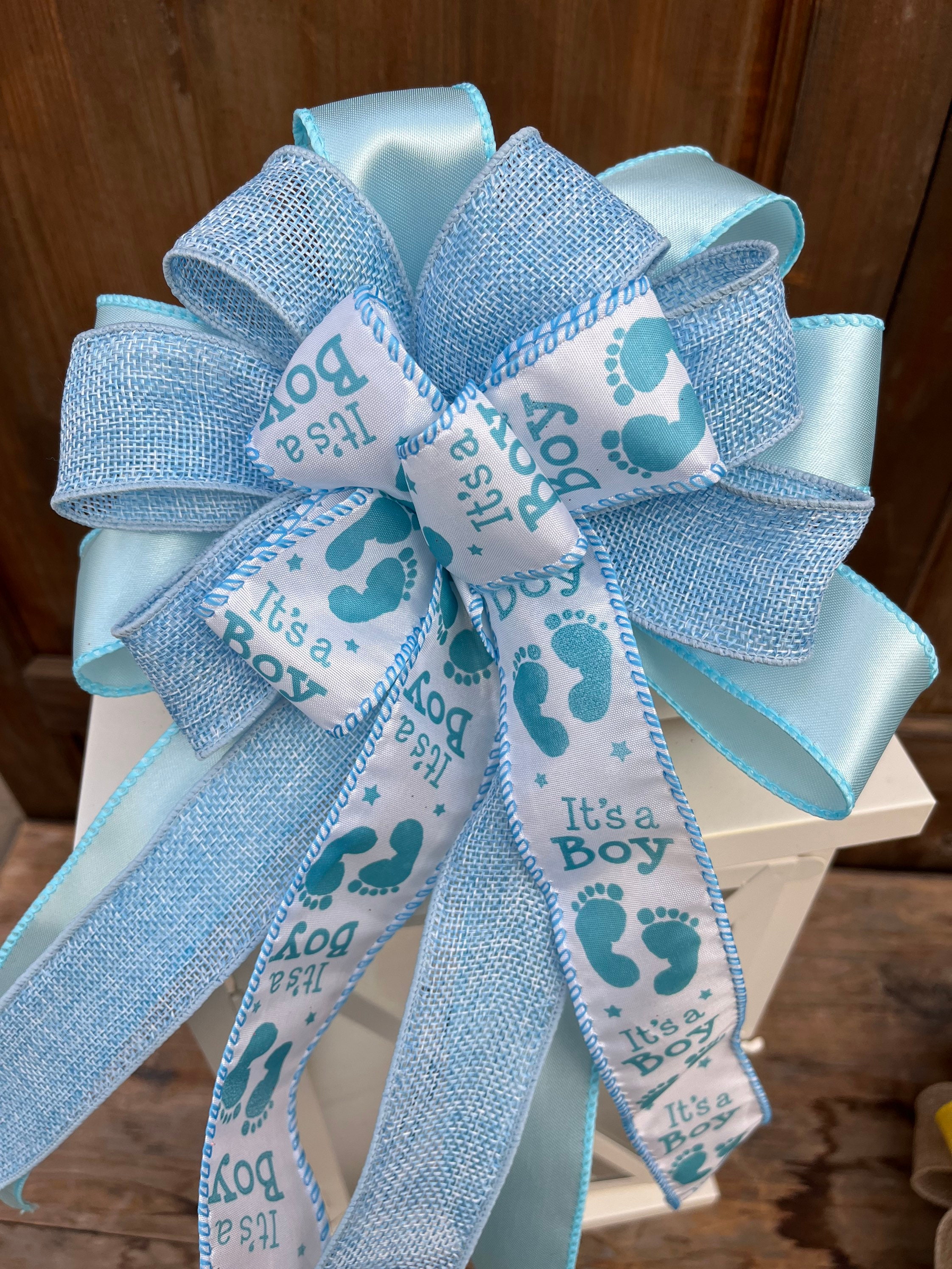 Baby Boy Bow Its a Boy Bow Baby Shower Bow Baby Bow Shower | Etsy