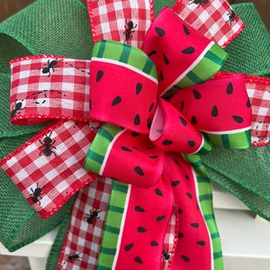 Summer Bow, Summer Watermelon Bow, Summer Wreath Bow, Summer Lantern ...