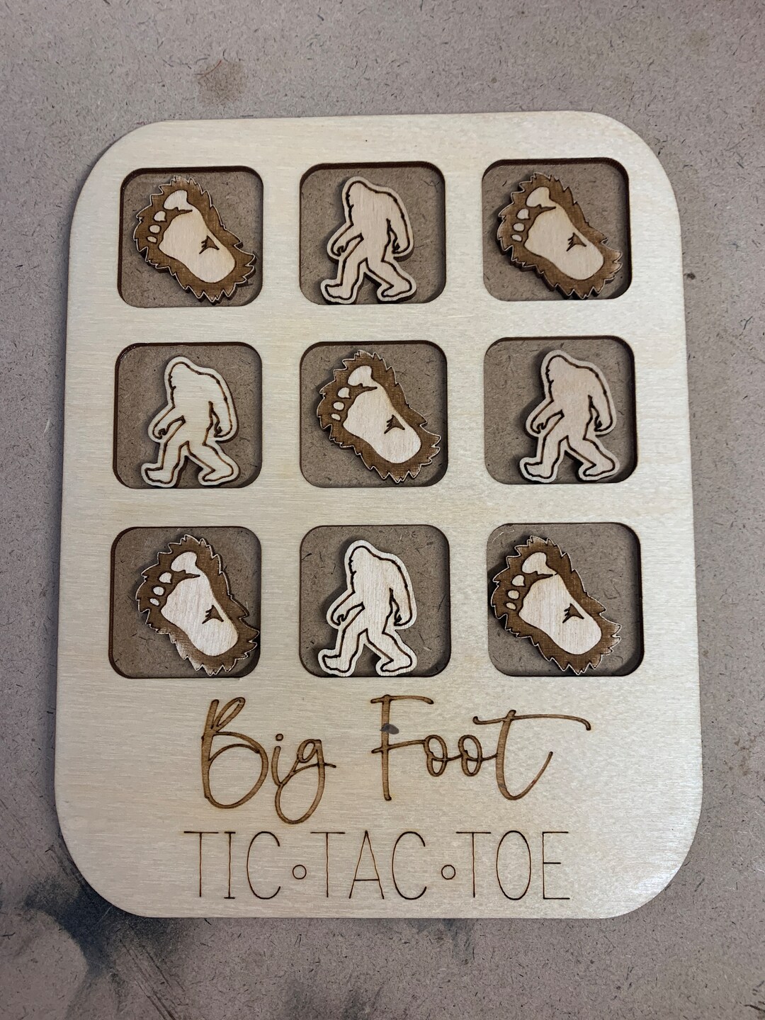 Bigfoot Tic-tac-toe - Etsy