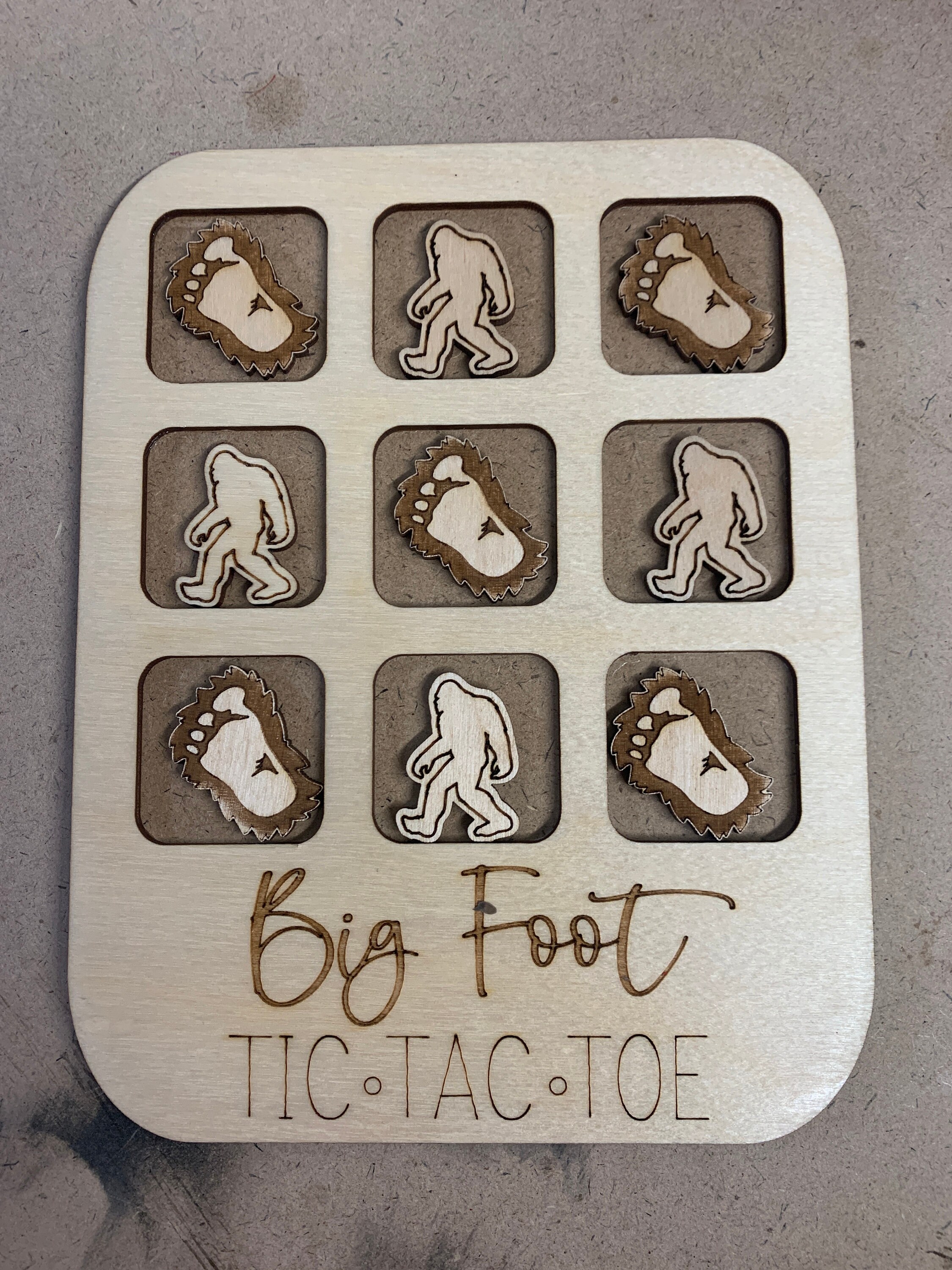 Bigfoot Tic-tac-toe - Etsy