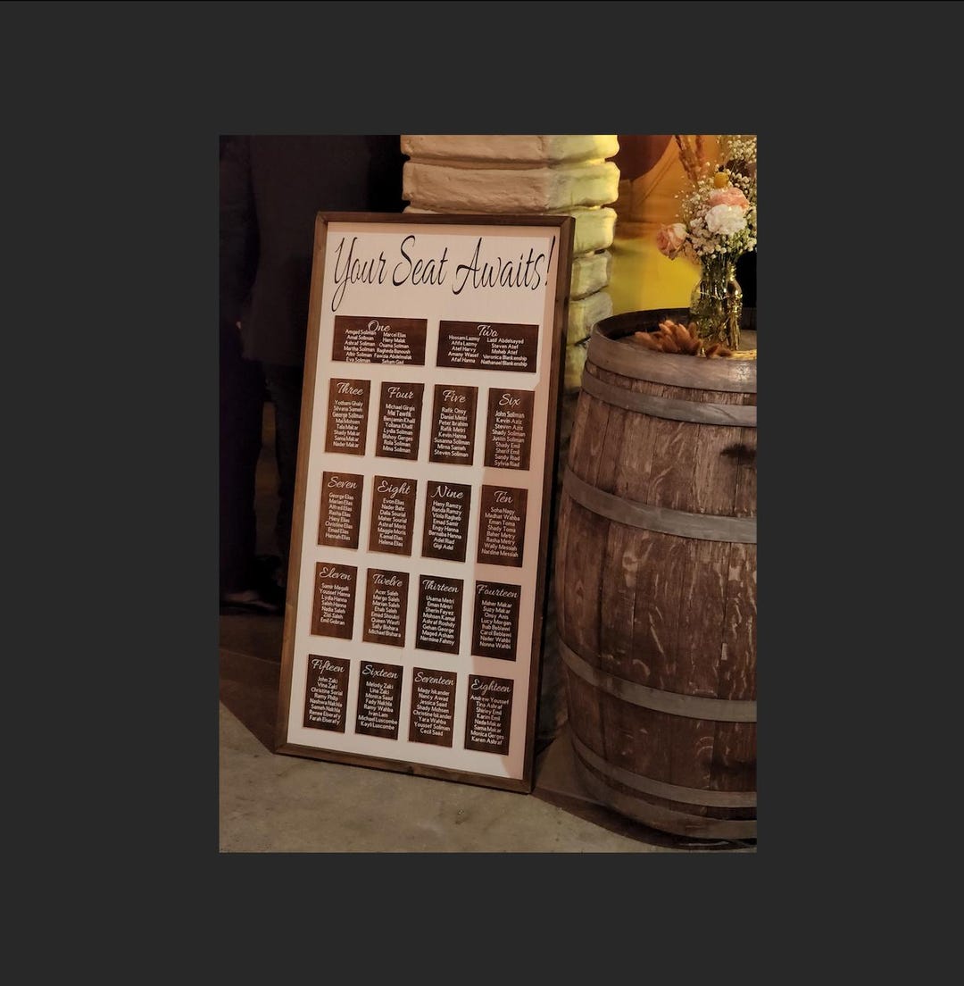 Rustic Wooden Seating Chart Customizable for Your Special Event - Etsy
