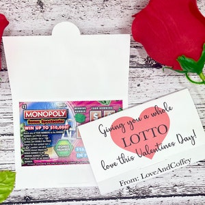 Valentines Day Lottery Ticket Holder - Etsy