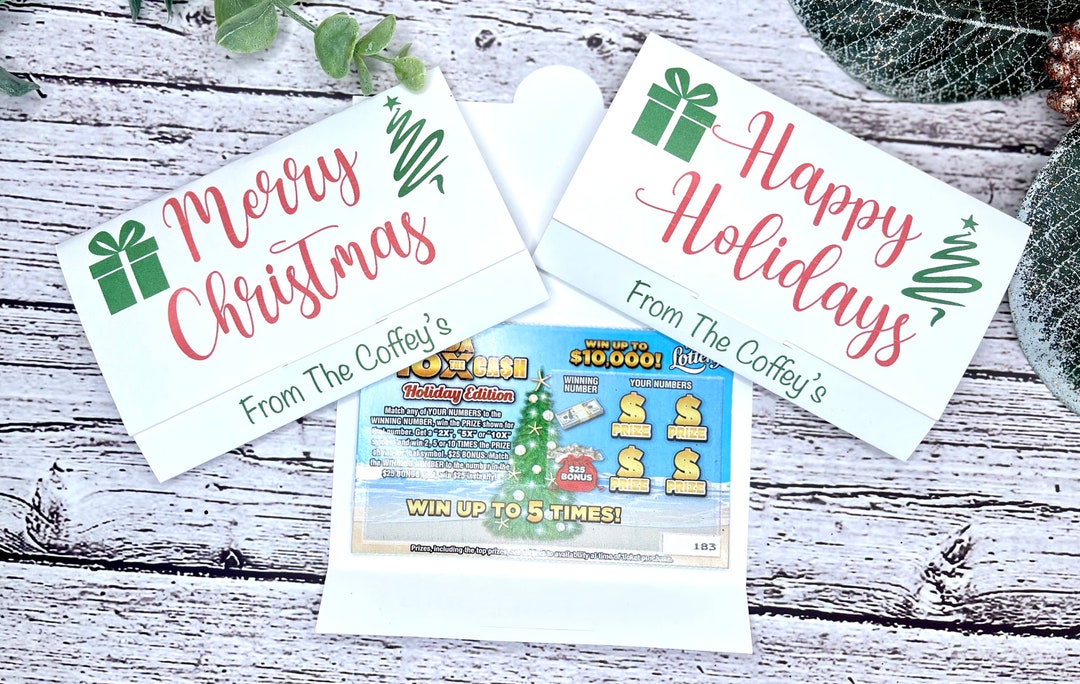 Christmas/holiday Lotto Ticket Holder - Etsy