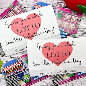 Valentines Day Lottery Ticket Holder - Etsy