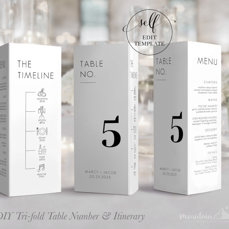 Wedding Folded Table Numbers - Etsy