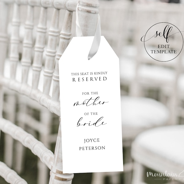 Canva Reserved Seating Template - Etsy