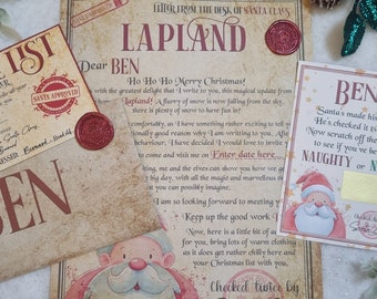 LAPLAND INVITE Personalised Invitation to Lapland UK Vintage Official ...