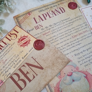 Personalised Invitation to Lapland UK, Lapland Invite, Vintage Official ...