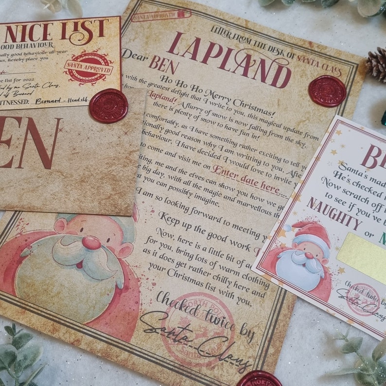 Personalised Invitation to Lapland UK, Lapland Invite, Vintage Official ...