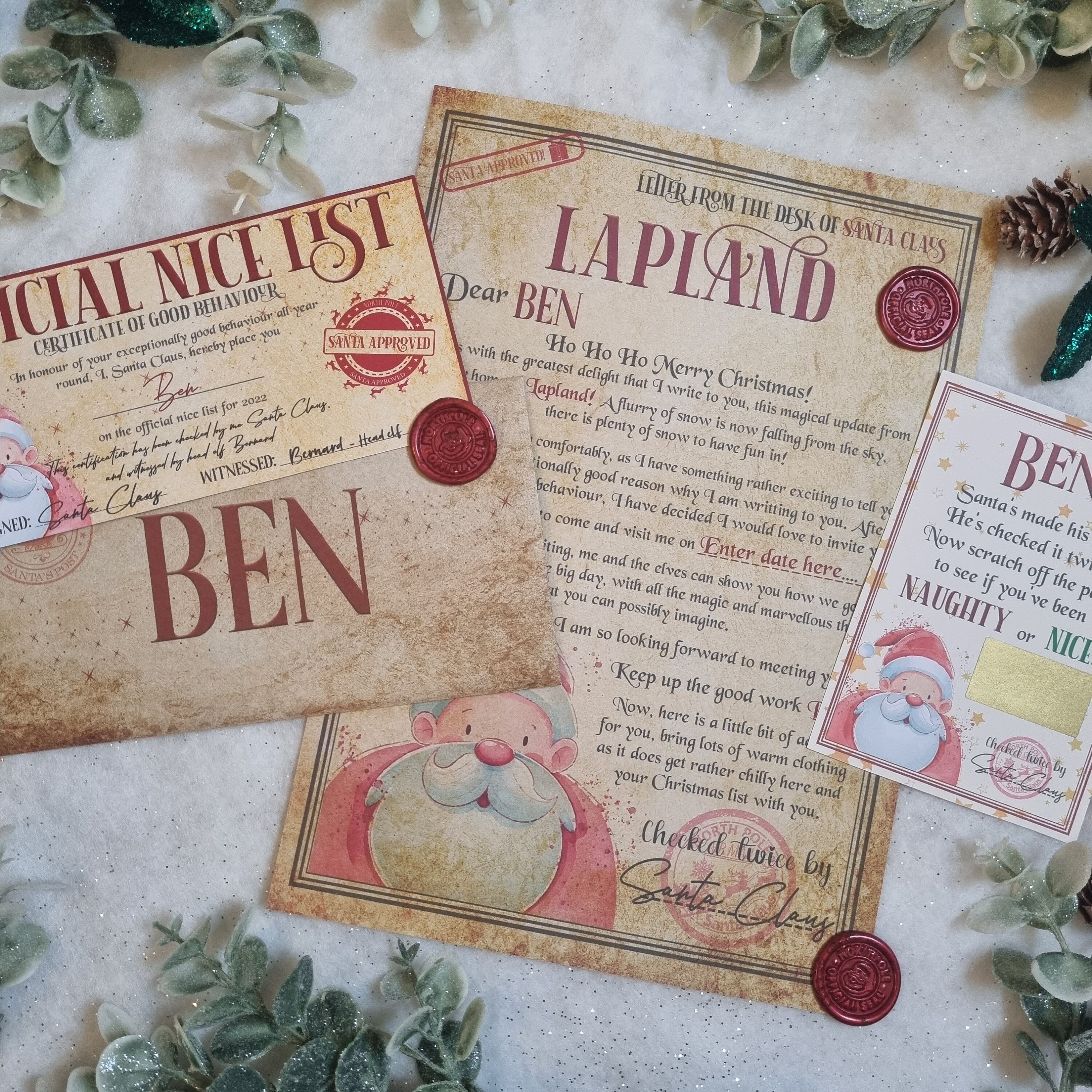 Personalised Invitation to Lapland UK, Lapland Invite, Vintage Official ...