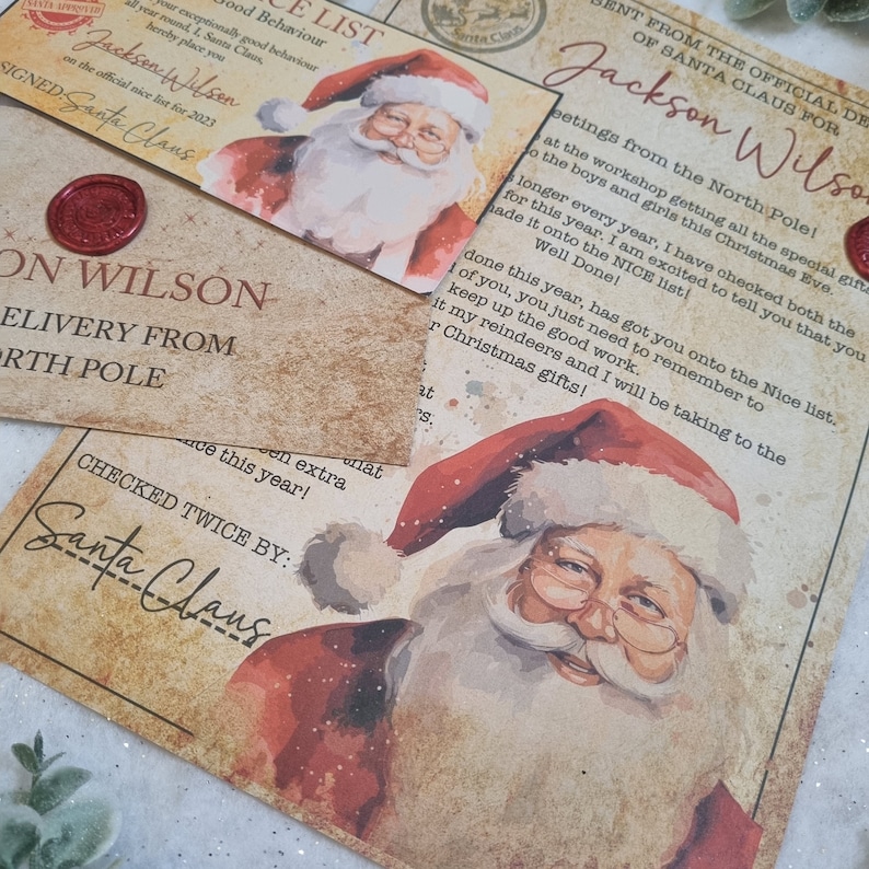Personalised Santa Letter, Custom Wording Available, Official Letter ...