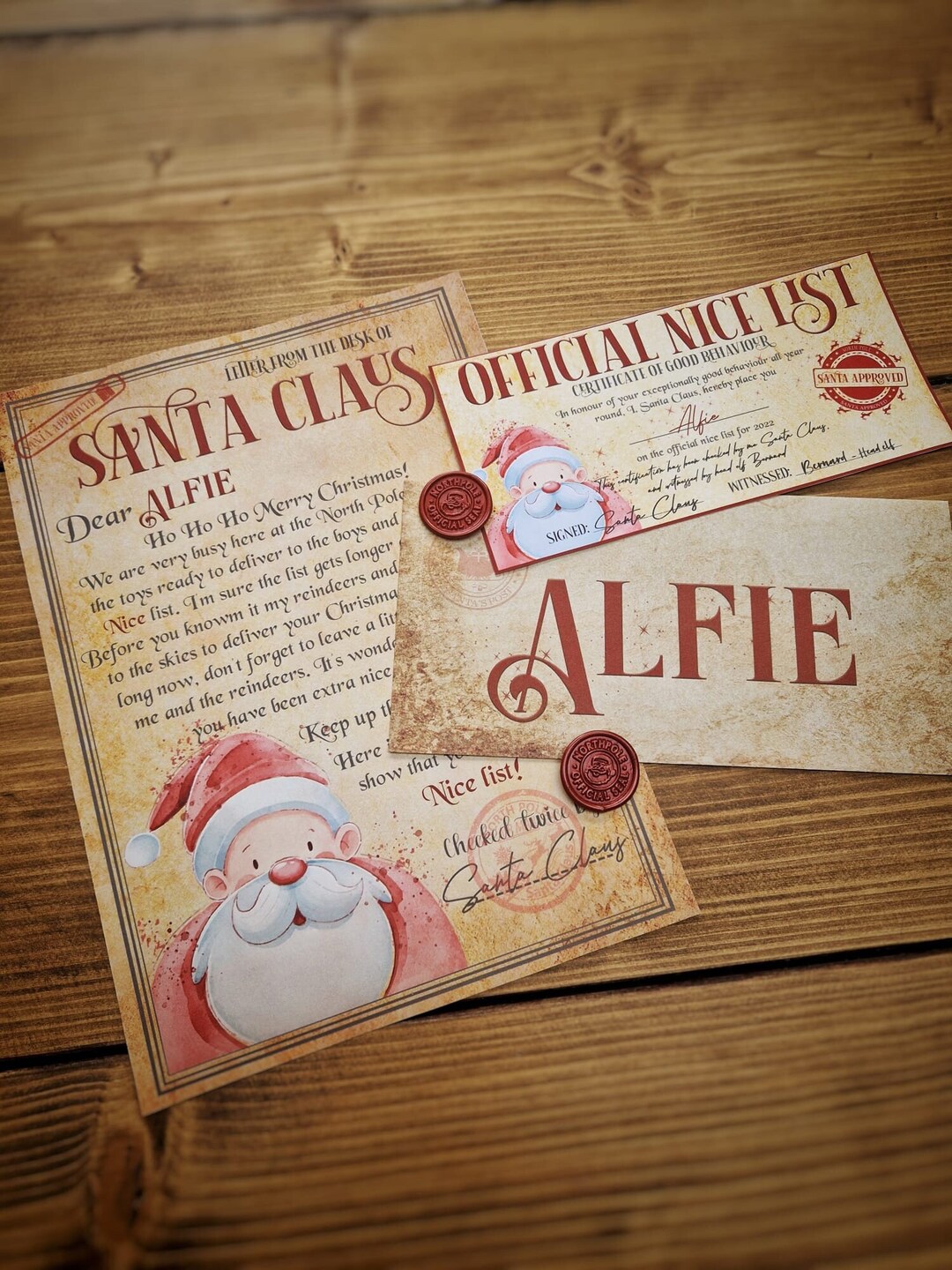 Personalised Santa Vintage Letter - Custom Wording Available - Official ...