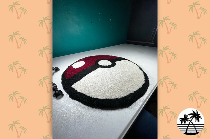 Handmade pokeball Pokemon Rug - Etsy