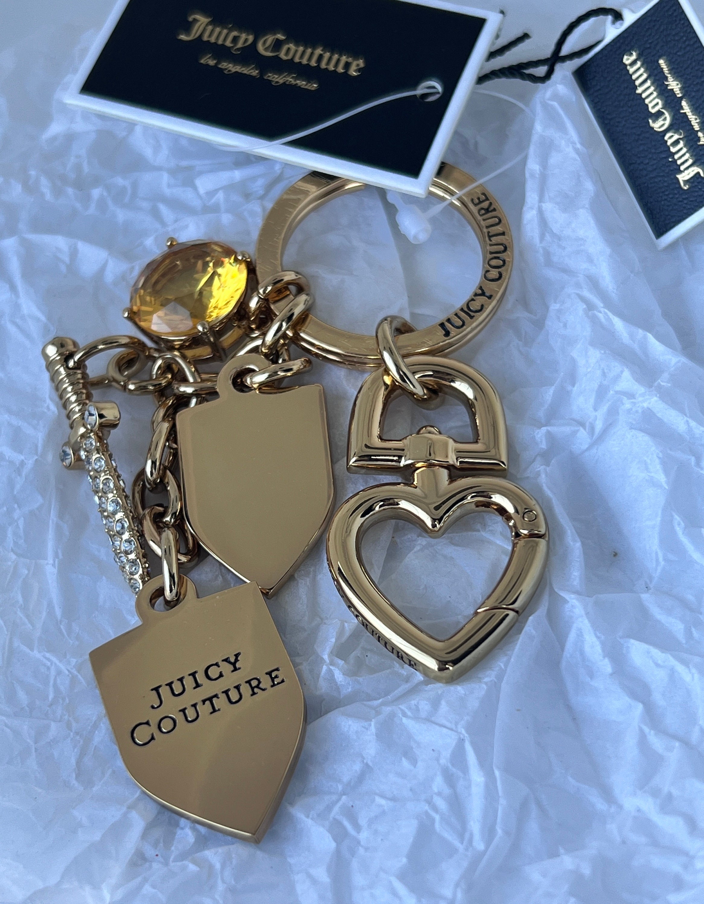 NWT Juicy Couture SHIELD & SWORD Charm Key Fob Keychain - Etsy