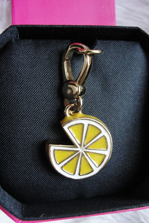 NWT Juicy Couture Lemon Slice Bracelet Charm - Gem