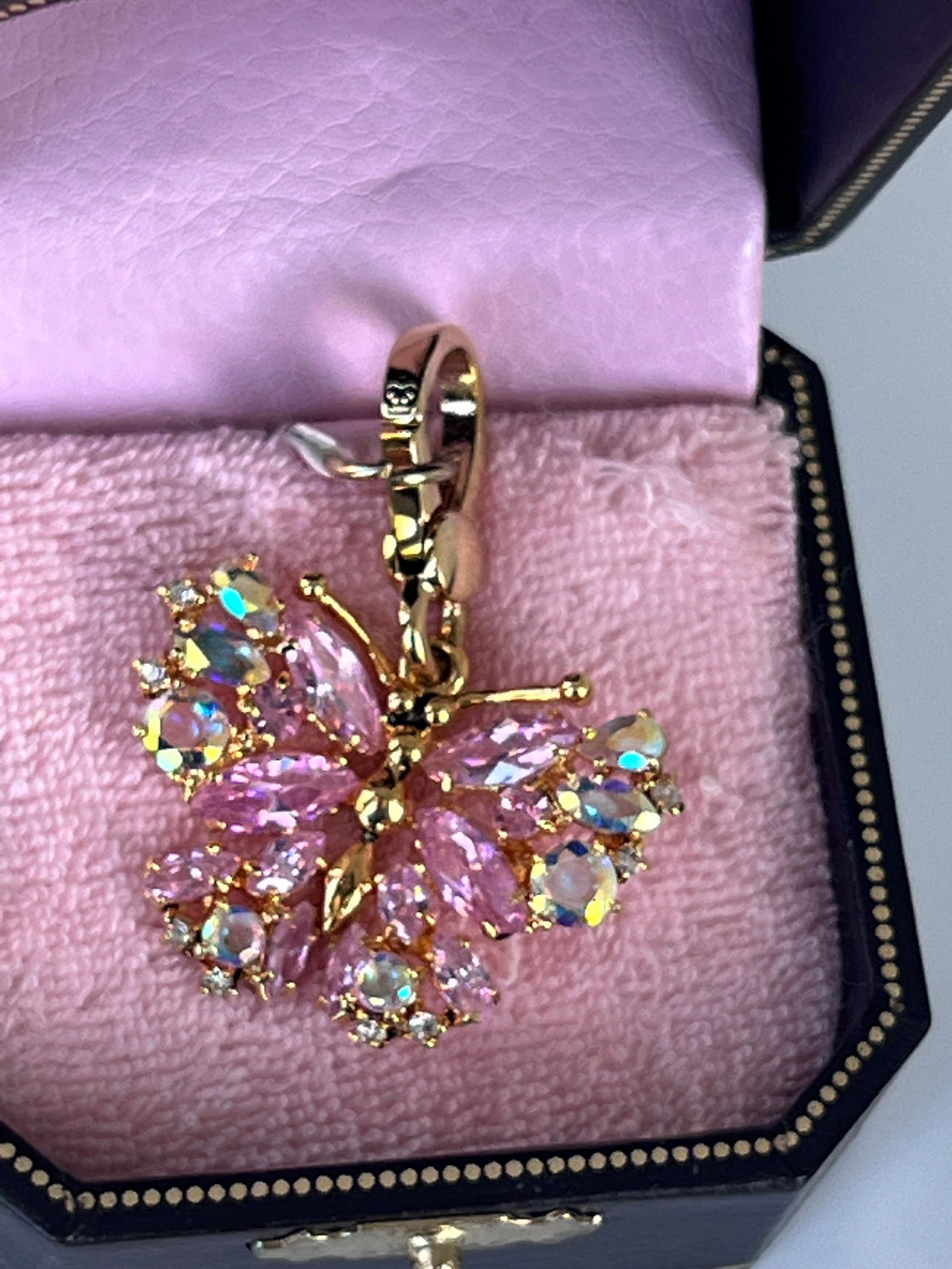 NWT Juicy Couture JEWELED BUTTERFLY Bracelet Charm - Etsy