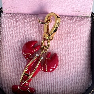 NWT Juicy Couture RED LOBSTER Gold Bracelet Charm - Etsy