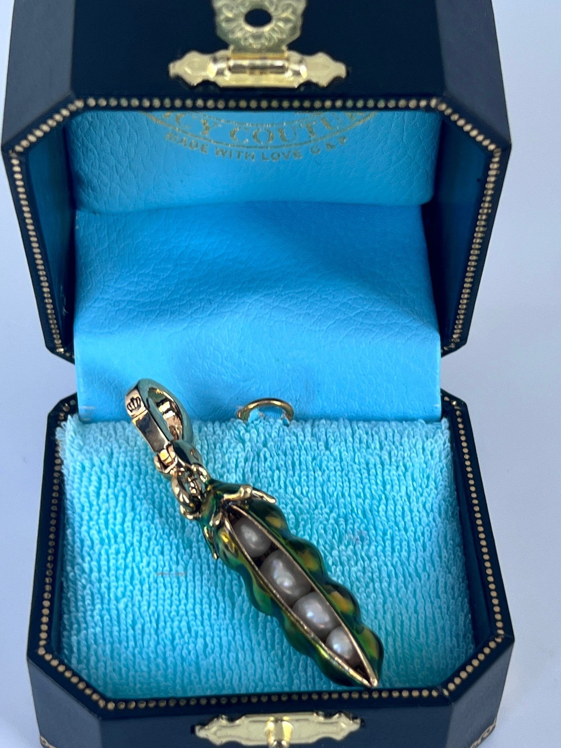 RARE! Juicy Couture Sweet Pea PEAPOD W/ PEARLS Bracelet Charm - Etsy