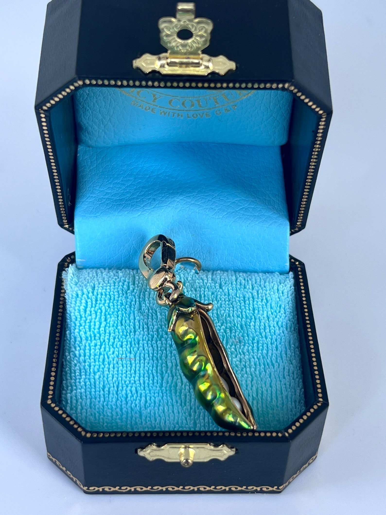 RARE! Juicy Couture Sweet Pea PEAPOD W/ PEARLS Bracelet Charm - Etsy