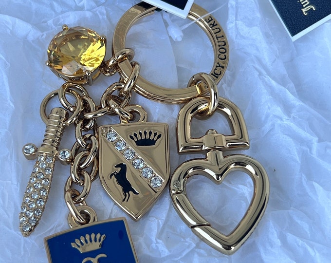 NWT Juicy Couture SHIELD & SWORD Charm Key Fob Keychain - Etsy