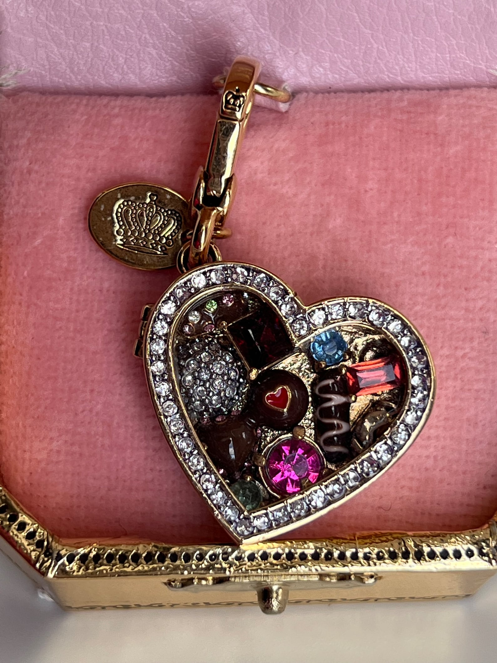 NWT Juicy Couture Gold Box of CHOCOLATE Charm - Etsy