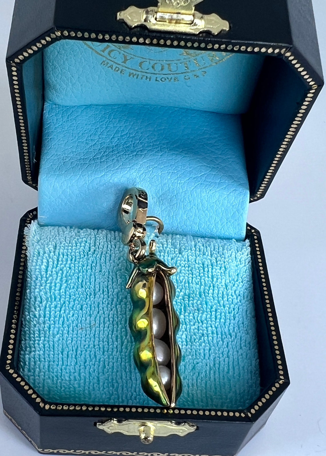 RARE! Juicy Couture Sweet Pea PEAPOD W/ PEARLS Bracelet Charm - Etsy
