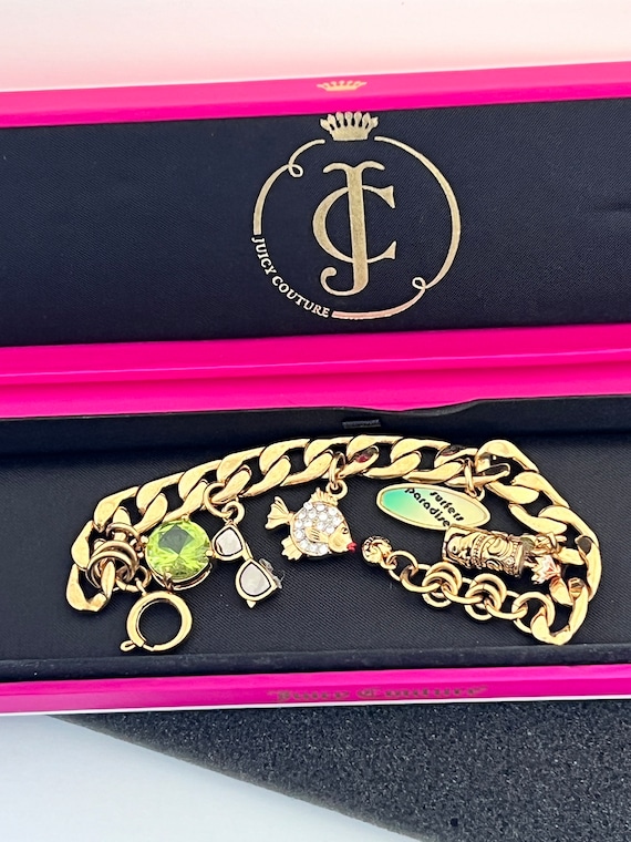 NWT Juicy Couture Multi Charm Gold SURF BRACELET 120GMCB Etsy