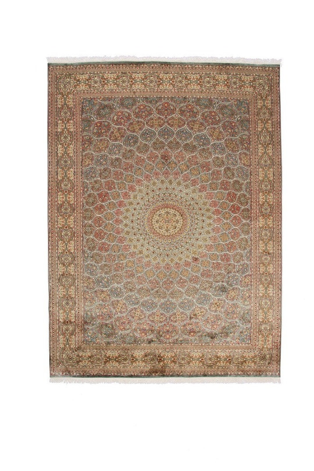 Traditional Kashmir Silk Area Rug - Etsy