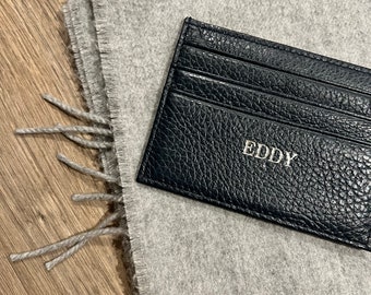 Leather Name Card Holder - Etsy